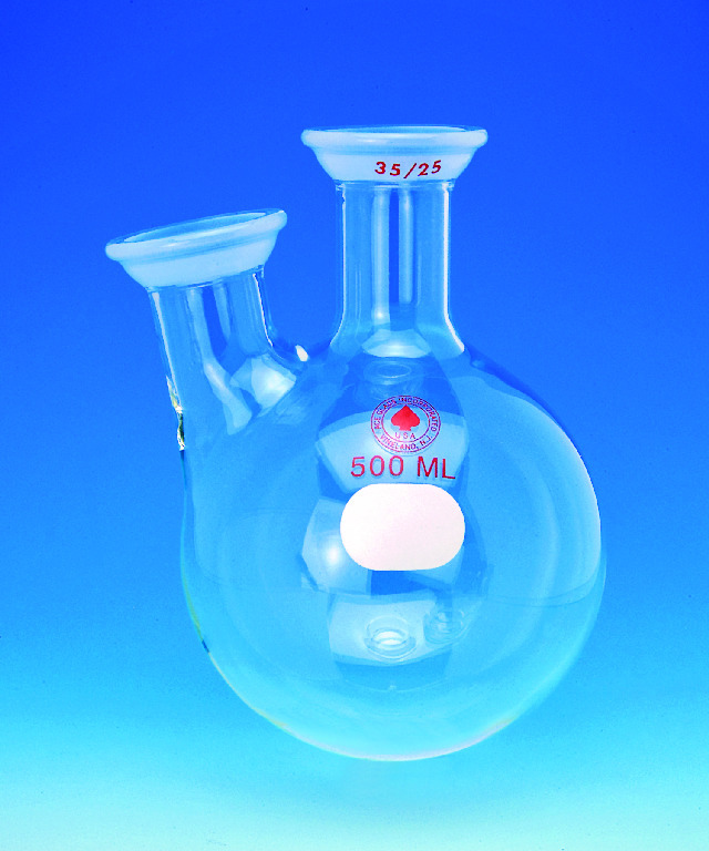 Round-Bottom Two-Neck Flasks, Socket Joints, Ace Glass | Round Bottom ...