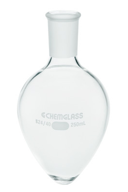 Pear-Shaped Boiling Flasks, Heavy Wall, Chemglass | Round Bottom Flasks