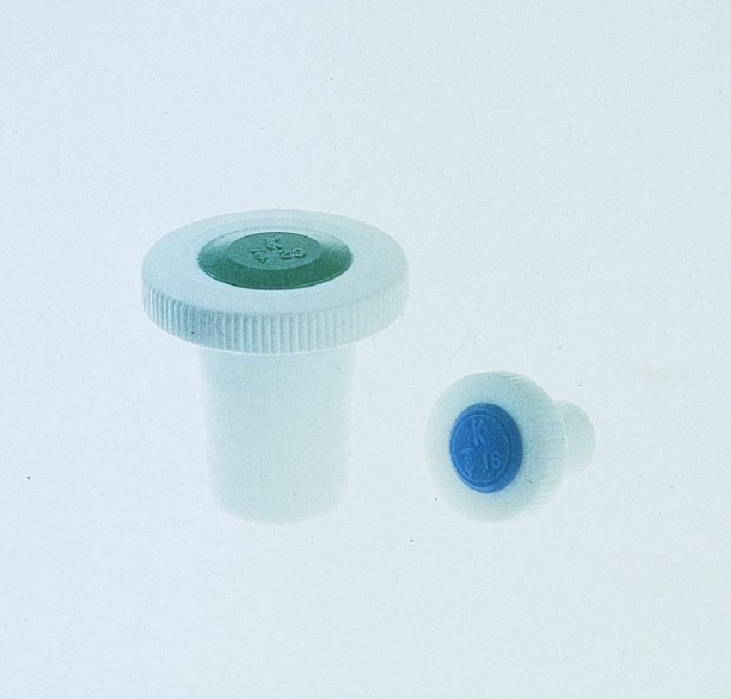 Flathead Stoppers, Color-Coded, [ST] Bottle and Apparatus Style, Kimble ...