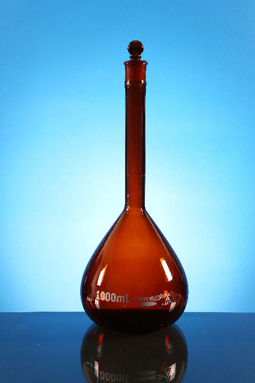 VWR® Volumetric Flask, Amber, Wide Neck, Class A, Unserialized ...