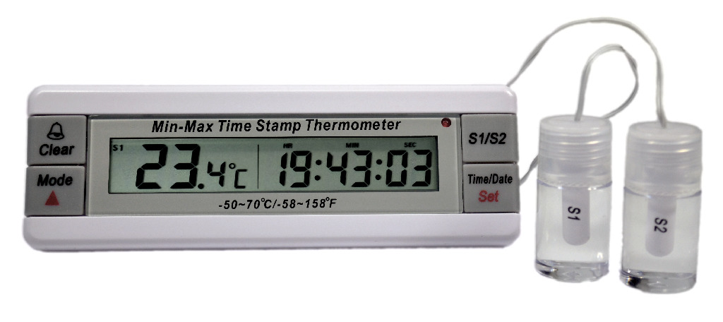 Dual Probe Digital Thermometer with Alarm, Thermco | Digital Thermometers