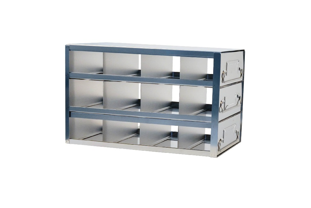 VWR® Upright Freezer Rack with Drawers for 3" Boxes | Cryogenic Box Racks
