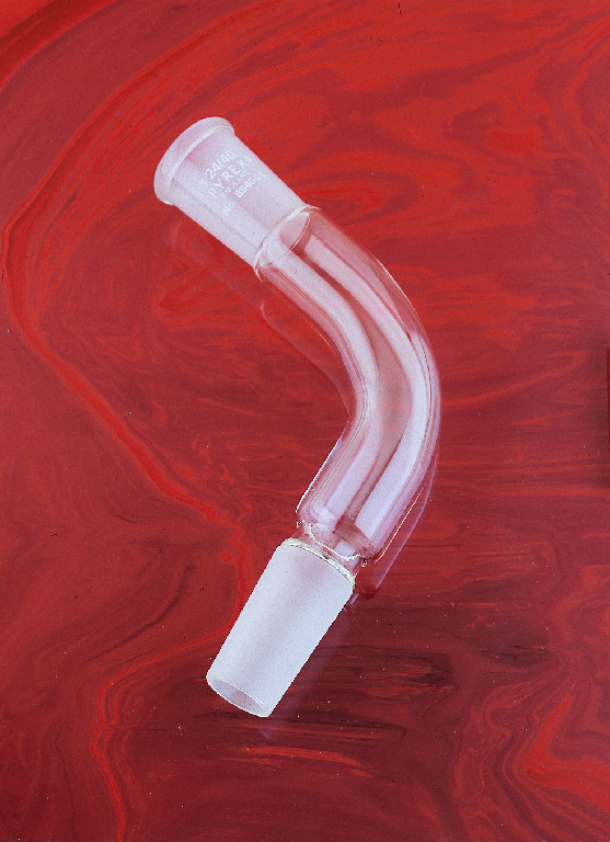 PYREX® 105° Angled Tube Adapter with Two-Way 24/40 Standard Taper ...