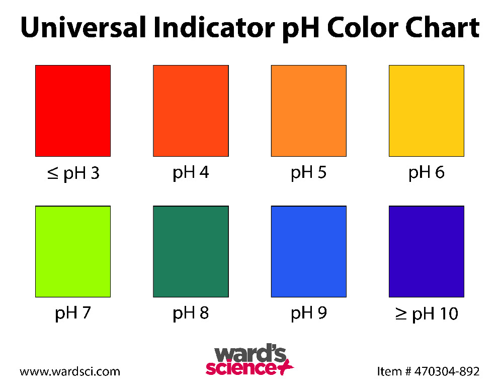Universal Indicator Color Charts | Acids and Bases Learning Activities