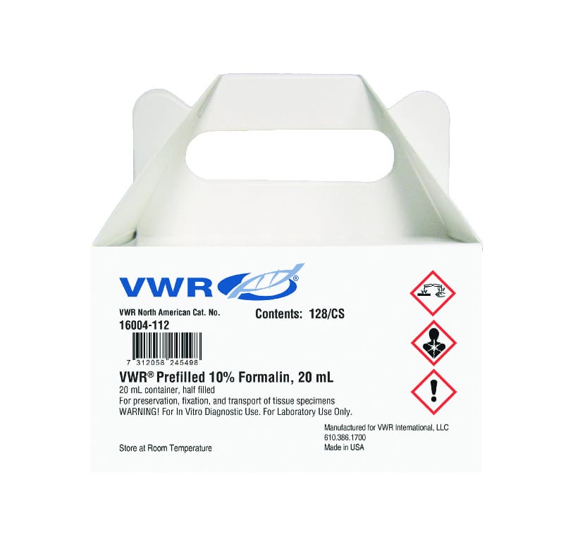 VWR® Prefilled Histology Containers, 10% Neutral Buffered Formalin (NBF ...