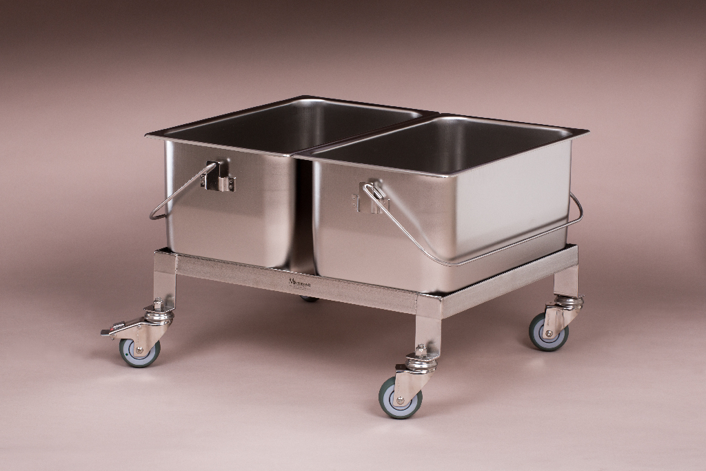 Stainless Steel Compact Cart System, Micronova | Buckets