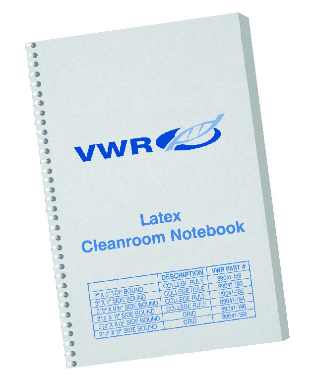 VWR® Cleanroom Spiral Notebooks, Latex | Notebooks