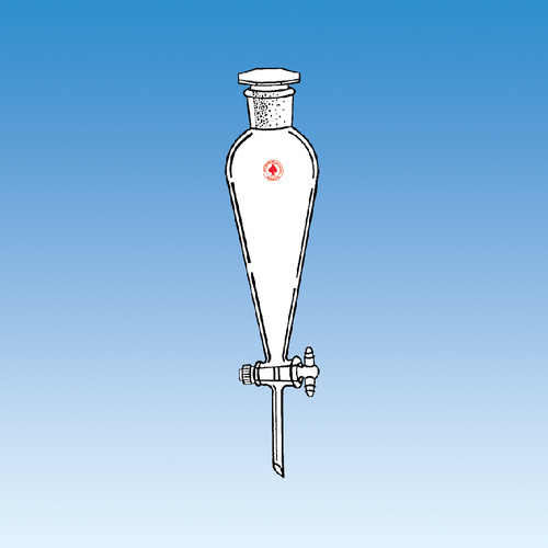 Separatory Funnel with PTFE Stopcock and Polyethylene Stopper, Ace ...