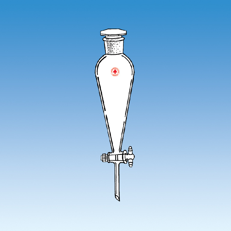 Separatory Funnel with PTFE Stopcock and Polyethylene Stopper, Ace ...