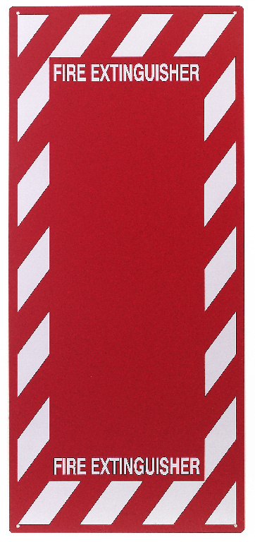 Prinzing Fire Extinguisher Backplate, Brady | Signs