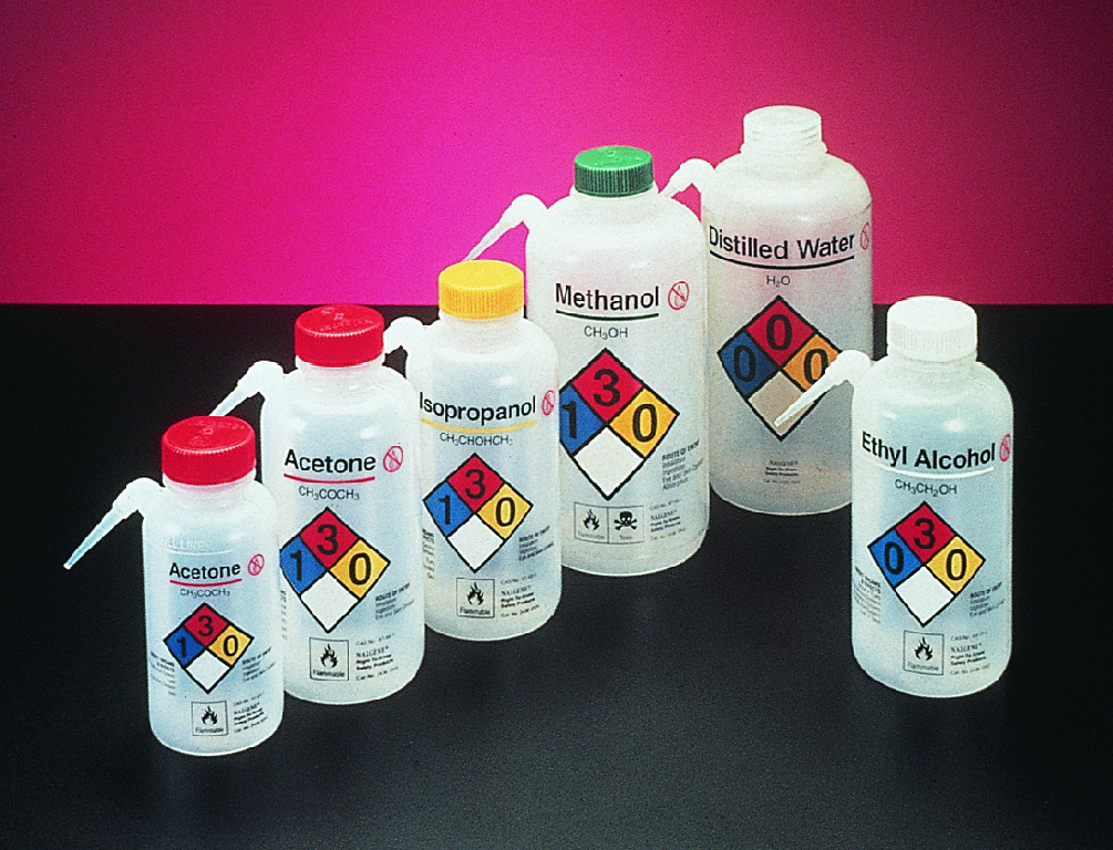Nalgene® Unitary™ Vented Safety Wash Bottles, Low-Density Polyethylene ...