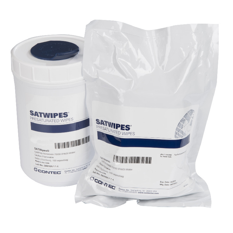 SATWipes® SWNW0013 Series Presaturated Wipes, Contec® | Presaturated Cleanroom Wipes