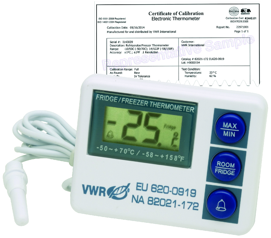 VWR® Calibrated Electronic Thermometers with Waterproof Sensor ...