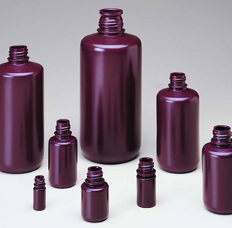 Nalgene® Packaging Bottles, Narrow Mouth, HDPE, Amber, without Closures ...