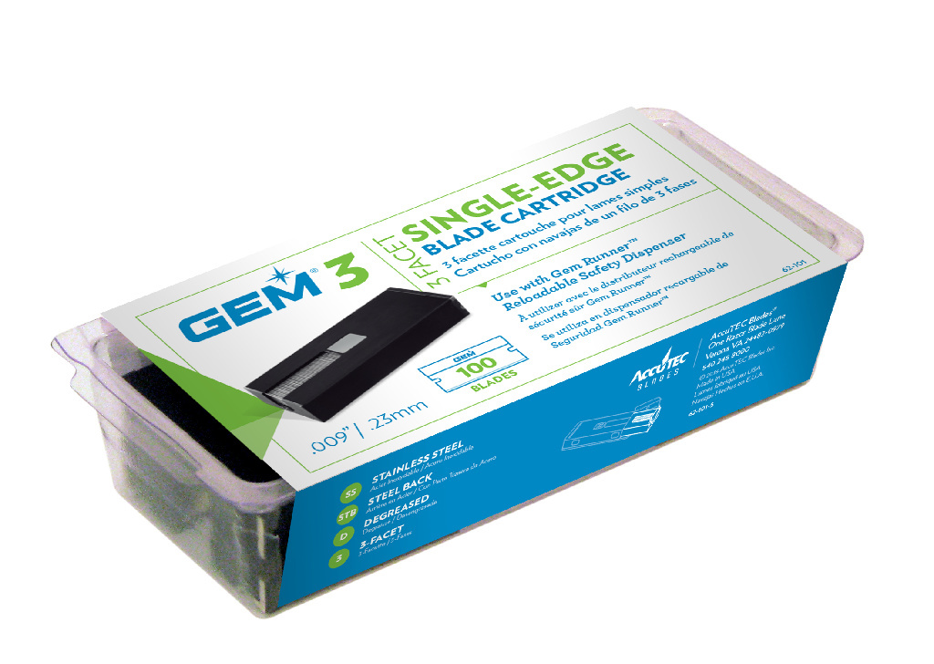 Gem® 3 Facet Single Edge Blades, Accutec Blades | Razors and Blades