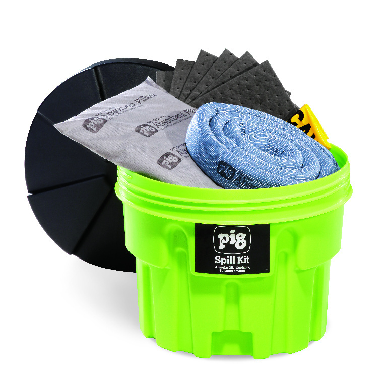 PIG® Spill Kit in 20-Gallon High-Visibility Container, NEW PIG | Spill ...
