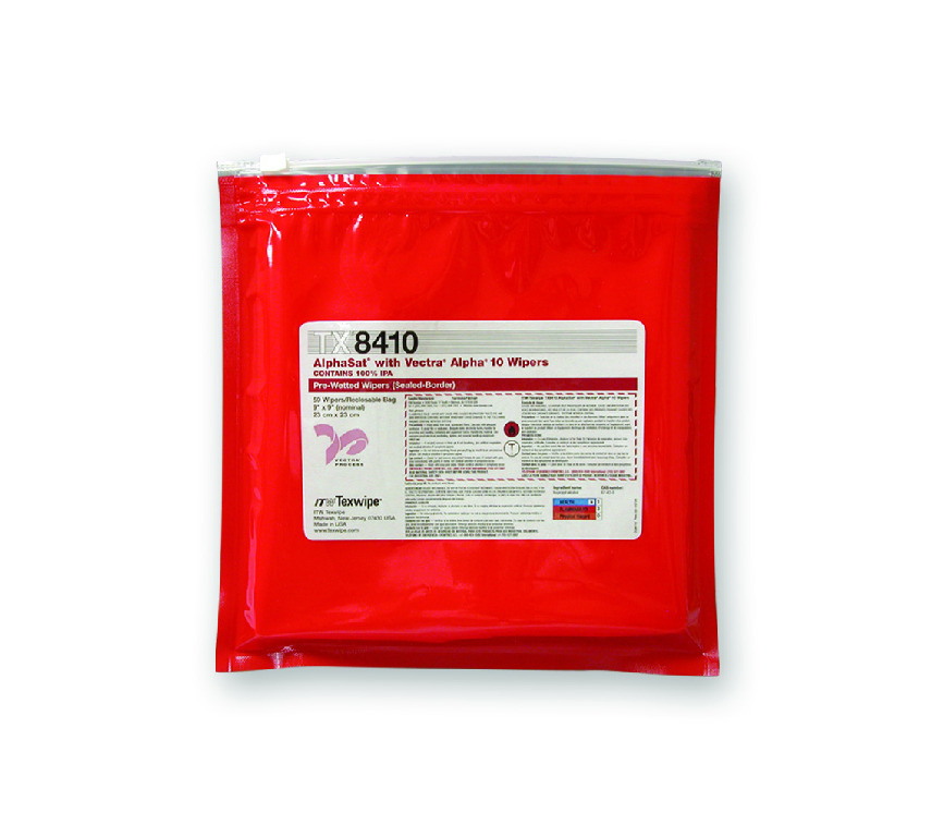 AlphaSat® Vectra® Alpha® 10 Wiper, Texwipe® | Presaturated Cleanroom Wipes