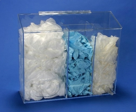 3 Compartment Dispenser, S-Curve Technologies | PPE Dispensers