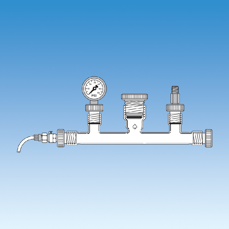 Epoxy Coated Pressure Reactor Manifold, Ace Glass Incorporated | Manifolds