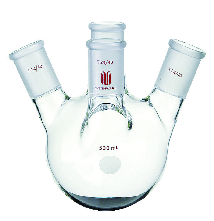 Synthware Four-Neck Round-Bottom Flasks, Angled, Kemtech America ...