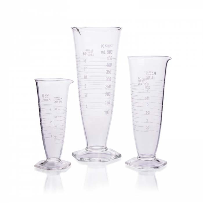 KIMAX® Pharmaceutical Graduated Cylinders, Double Scale, Conical ...